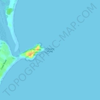 Mapa topográfico Karitane Point, altitud, relieve